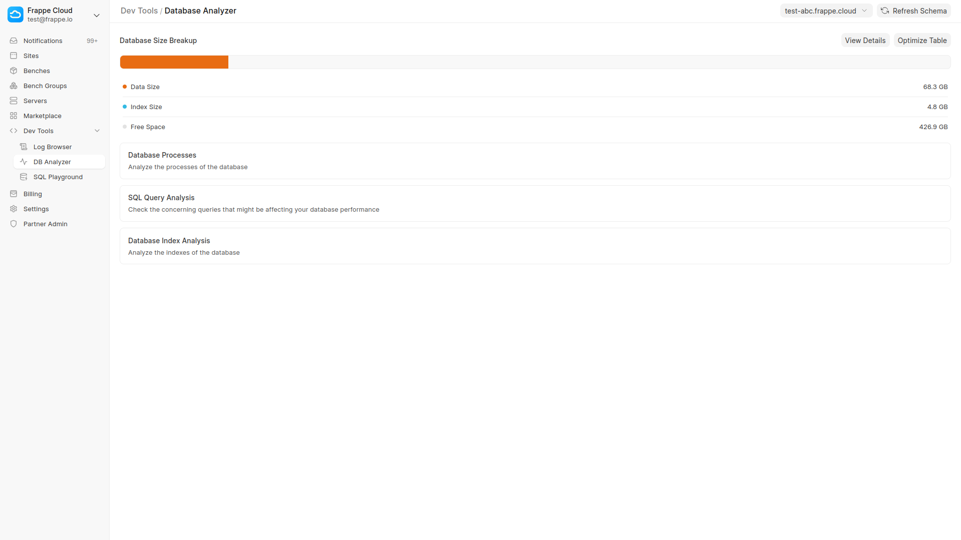 Database Analyzer 3726